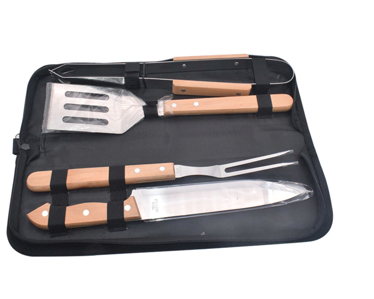 4 Piece Stainless Steel Braai Utensil Set | Shop Today. Get it Tomorrow ...