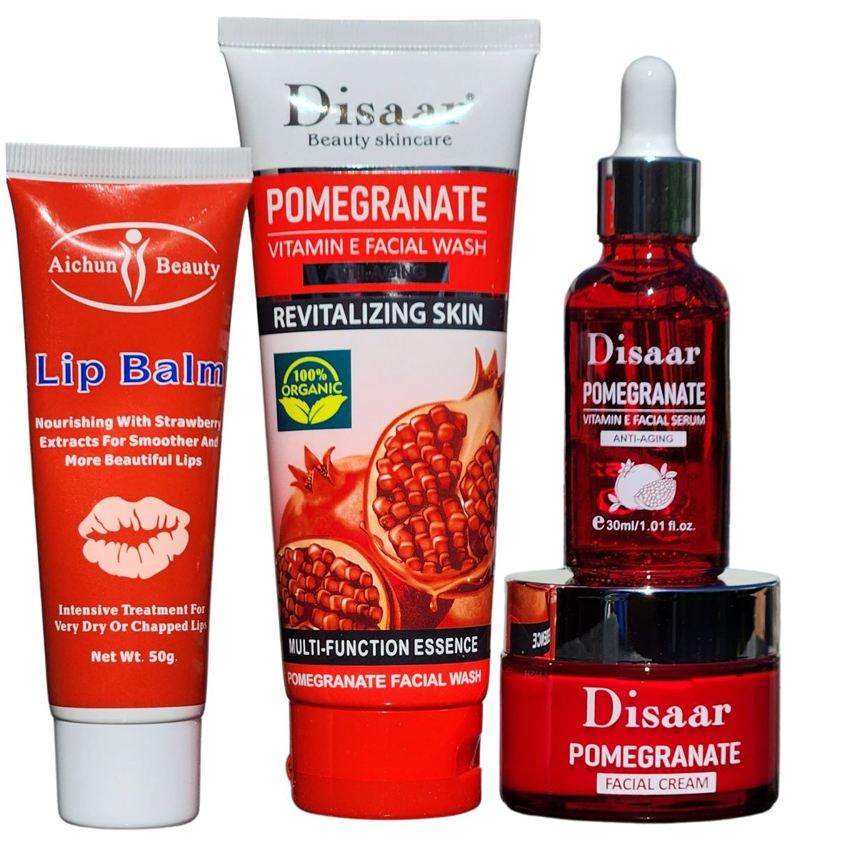 Disaar Pomegranate Vitamin C Facial Wash, Facial Cream, Serum, Lip Balm ...