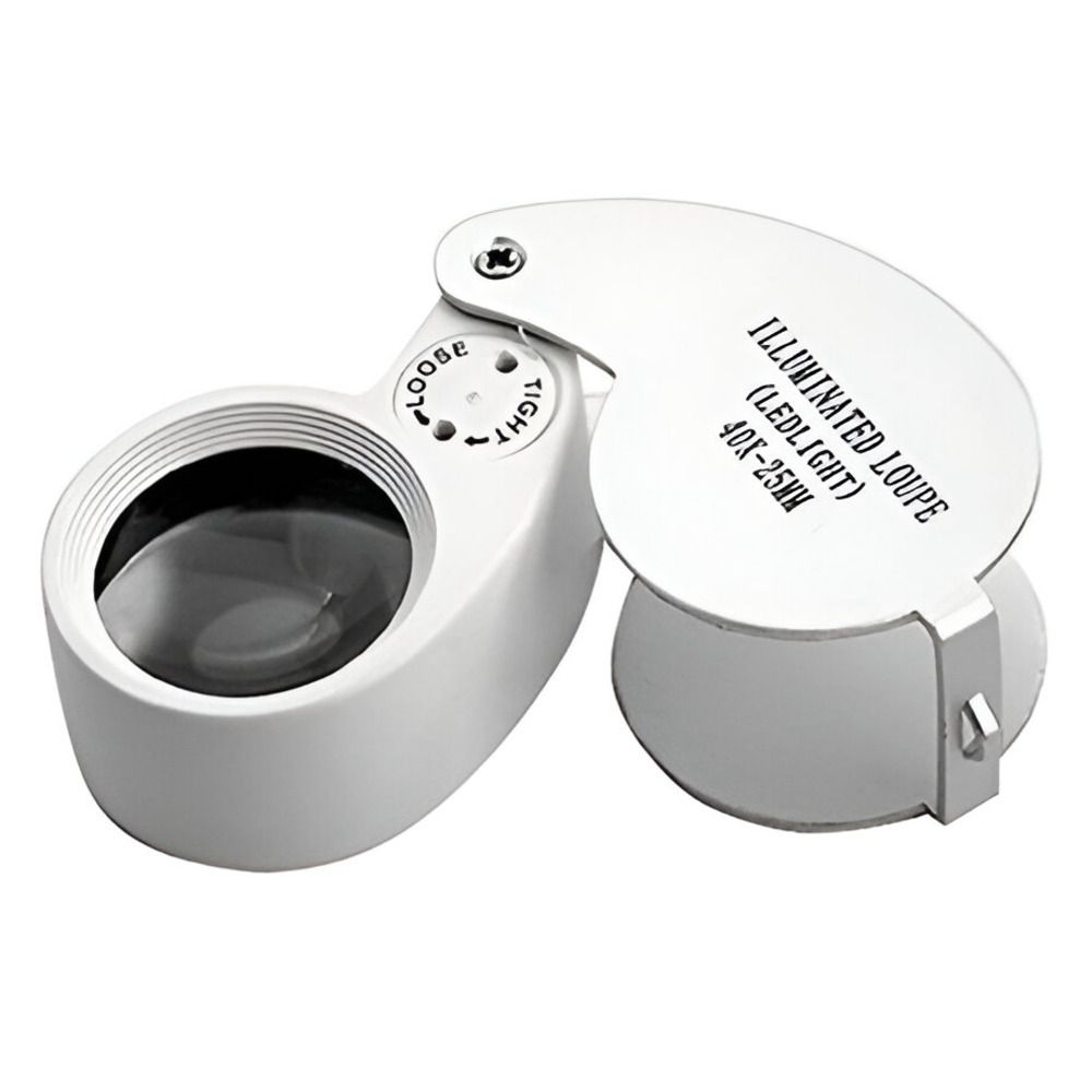 40 x 25mm Jewellers Loupe Magnifier Magnifying Eye Glass - White | Shop ...