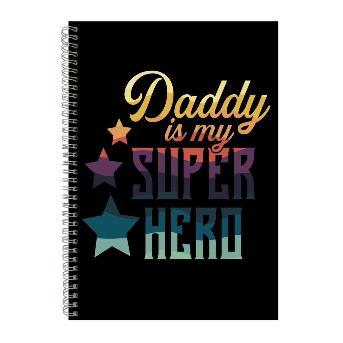 Superhero A4 Notebook Pad for Men Father's Day Graphic Words Present ...