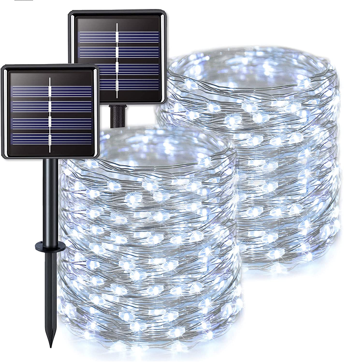 Bright White 20M LED Solar Fairy Light Strips - 8 Modes | Shop Today ...