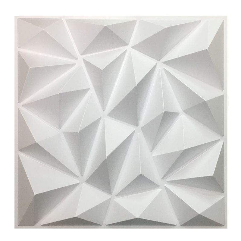 3D PVC Wall Panel 500X500mm Matt White S132, 16 Pieces =4 Square Meter ...