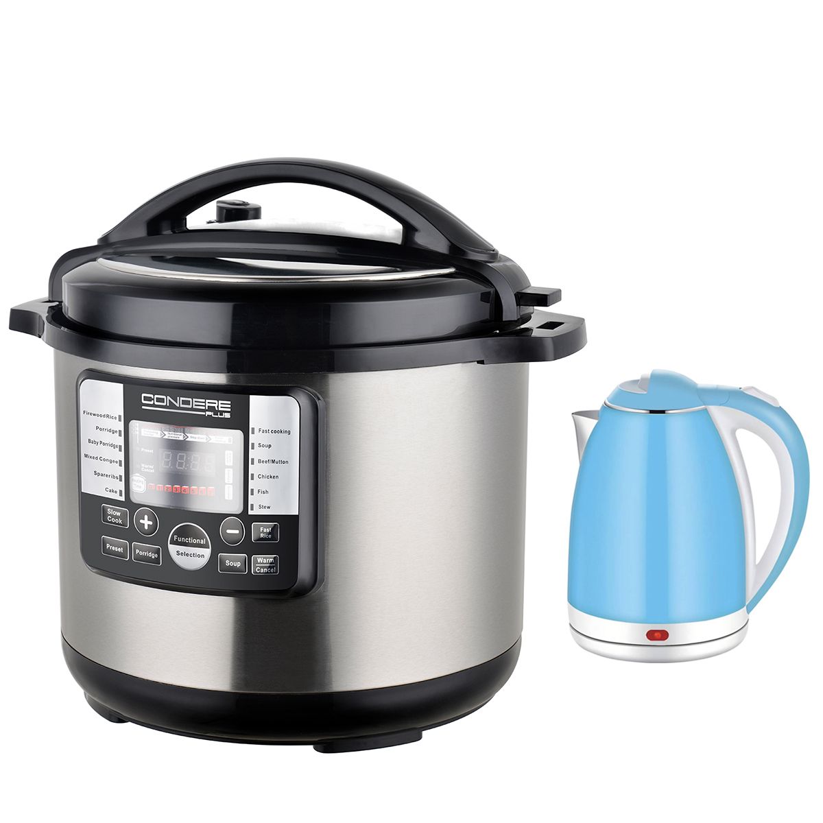 CONDERE PLUS 10L Electric Pressure Cooker Condere 1.8L Electric Kettle ...