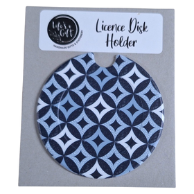 Licence Disk Holder - White & Blue Diamonds on Navy | Shop Today. Get ...