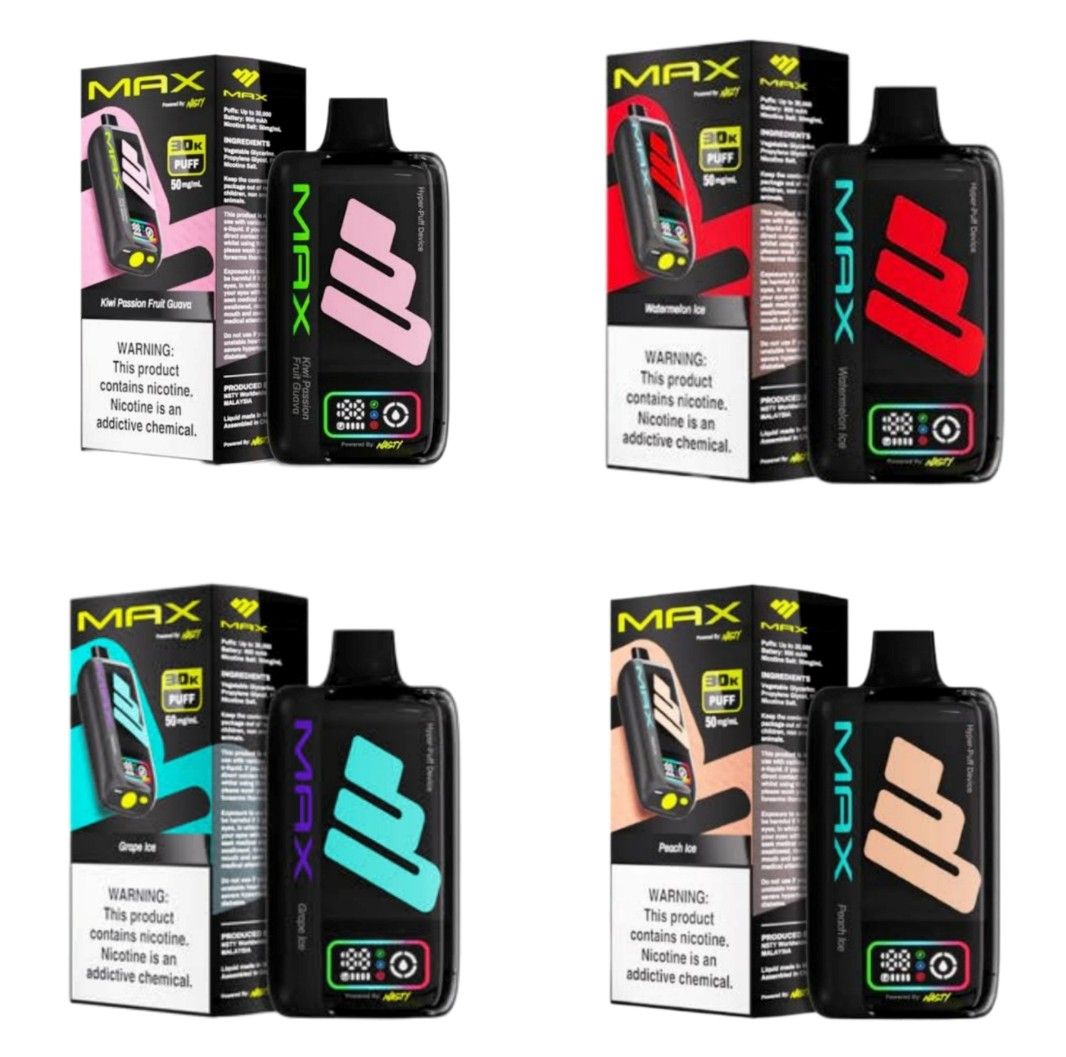Max by Nasty 30000 Puffs Vape - Multi (Pack of 4) | Shop Today. Get it ...