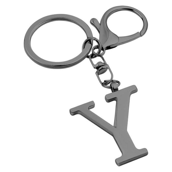 Elegant Keychain With Letter 'Y' Charm - Black | Shop Today. Get it ...