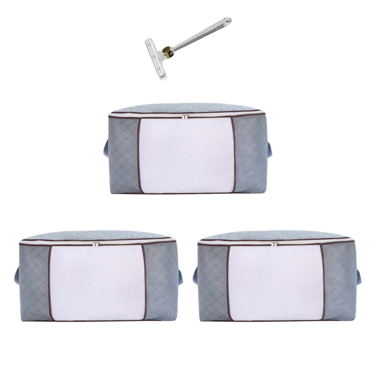 Heavy Duty Dust-Proof Foldable Storage Bags + Lint Remover - 3 Pack ...