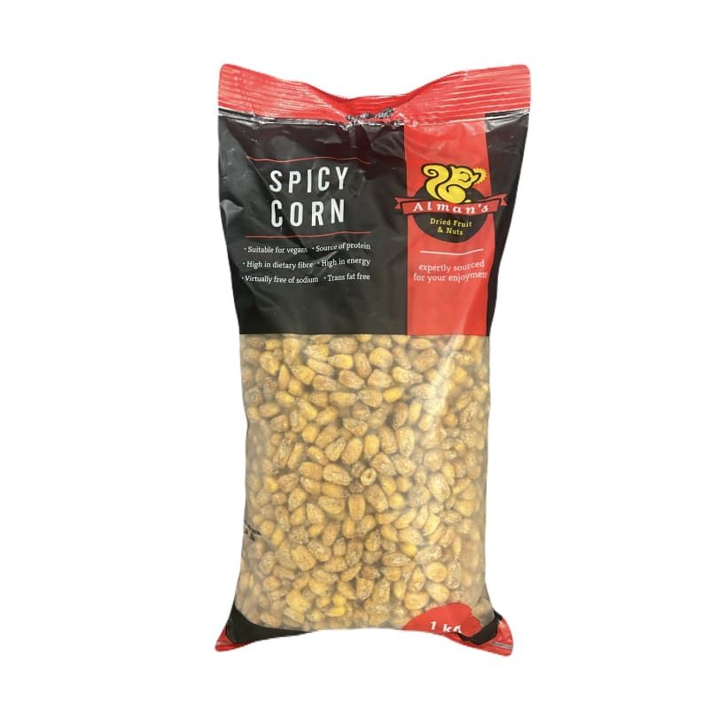 Almans Spicy Corn - 1kg Pack - High Energy Snack, Ideal for Lunch Boxes ...