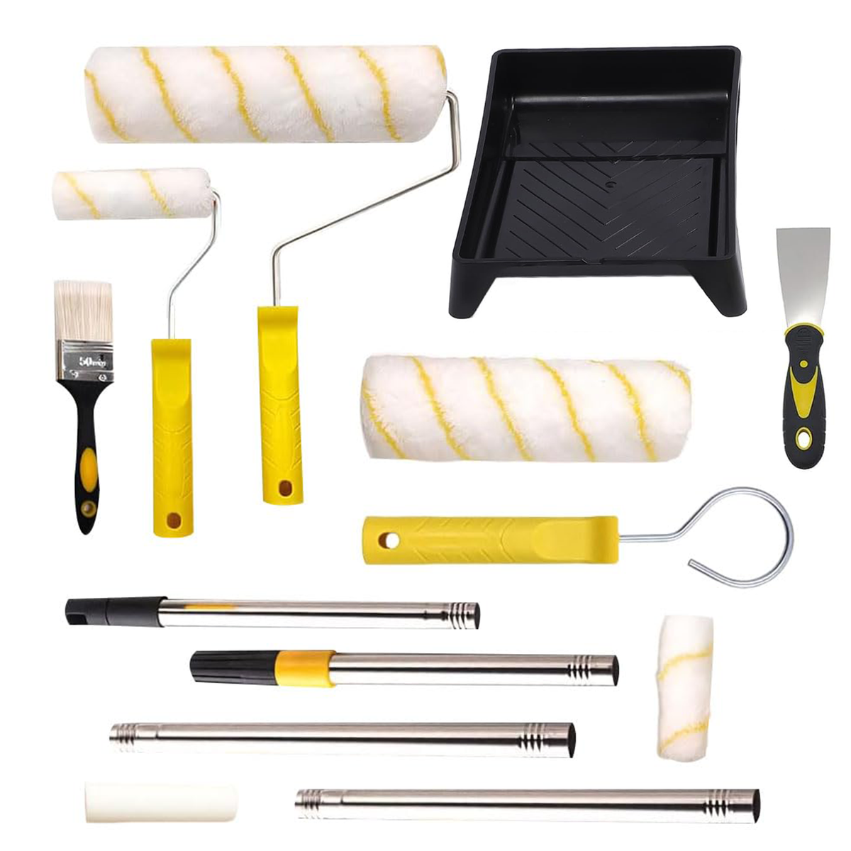 12 piece Painting Kit - Premium Paint Roller, Tray and Brush Set | Shop ...