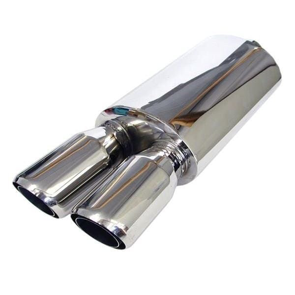 Chrome Twin Muffler - 60mm Inlet | Shop Today. Get it Tomorrow ...