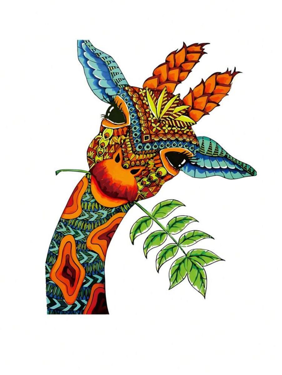 Giraffe Wooden Jigsaw Puzzle - A4 size Animal Shaped Patterns | Shop ...