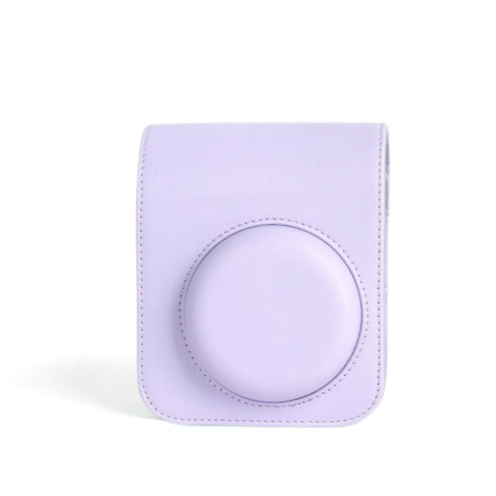 Retro PU Leather Case & Strap for FUJIFILM Instax Mini 12 (Lavender ...