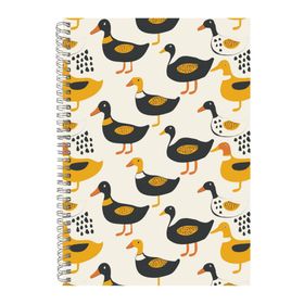 Pattern6 A4 Notebook Spiral Lined Mini Mighty Ducks Graphic Notepad ...
