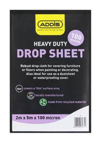 Addis - Heavy Duty Drop Sheet 2m x 5m x 100micron | Shop Today. Get it ...