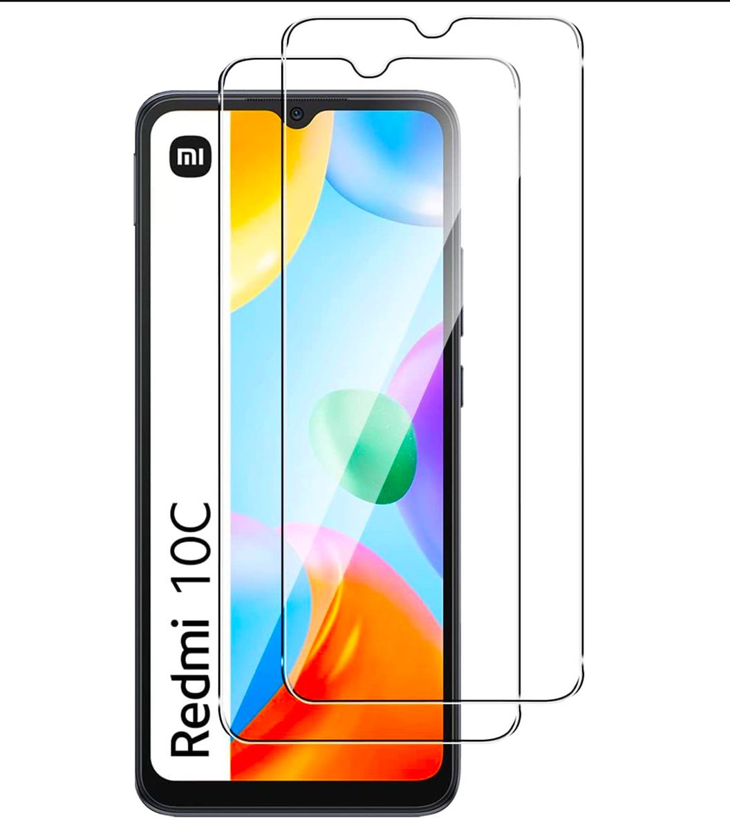 TRON® Tempered Glass Screen Protector for Xiaomi Redmi 10C - Pack of 2 ...