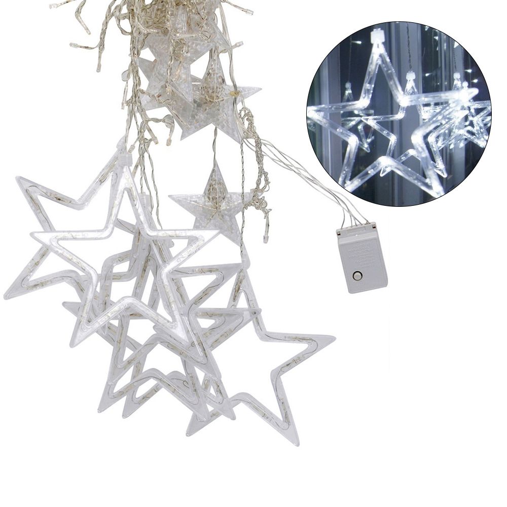 Moon Star Lamp String LED Lamp String Romantic 2.5M 8 Modes Christmas ...