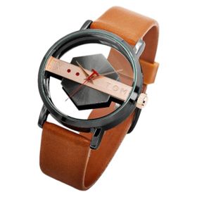 TOMI - Analogue Mens' Watch With See-Through Face Design - Copper ...