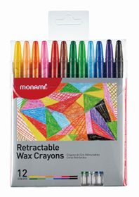 Monami Retractable wax Crayons - 12 Colours | Shop Today. Get it ...