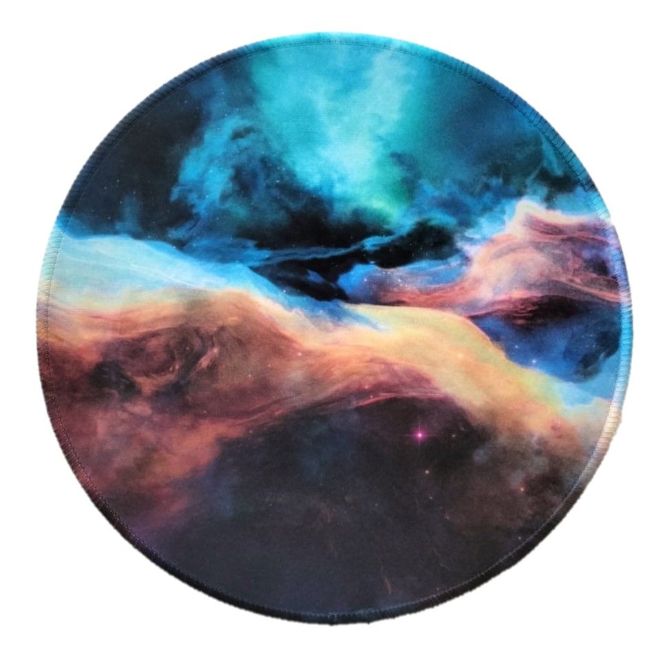 Round Mouse Pad - Smokey Orange Blue Galaxy | Shop Today. Get it ...
