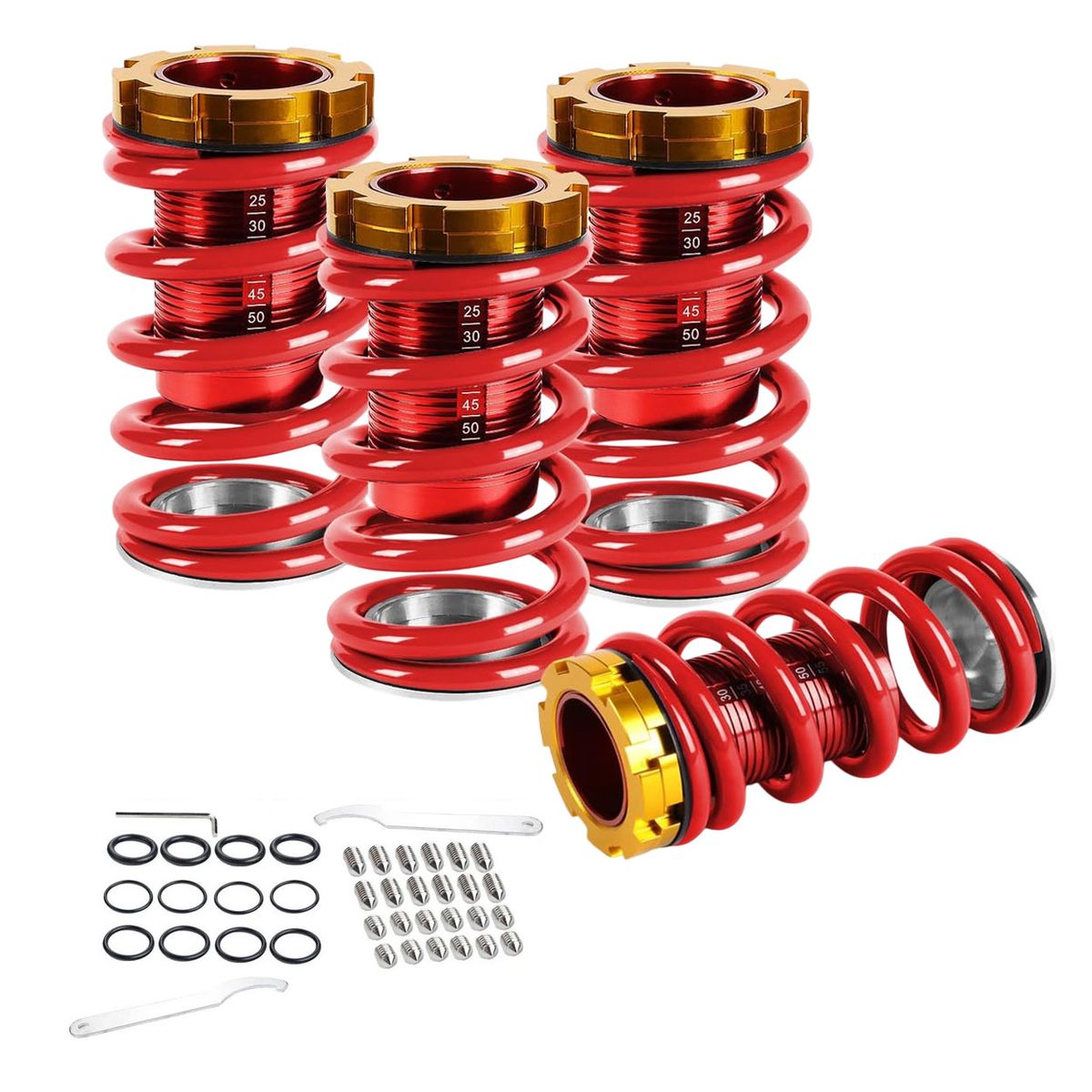 Universal Height Adjustable Set of 4 Sleeve-Over Suspension Lowering ...