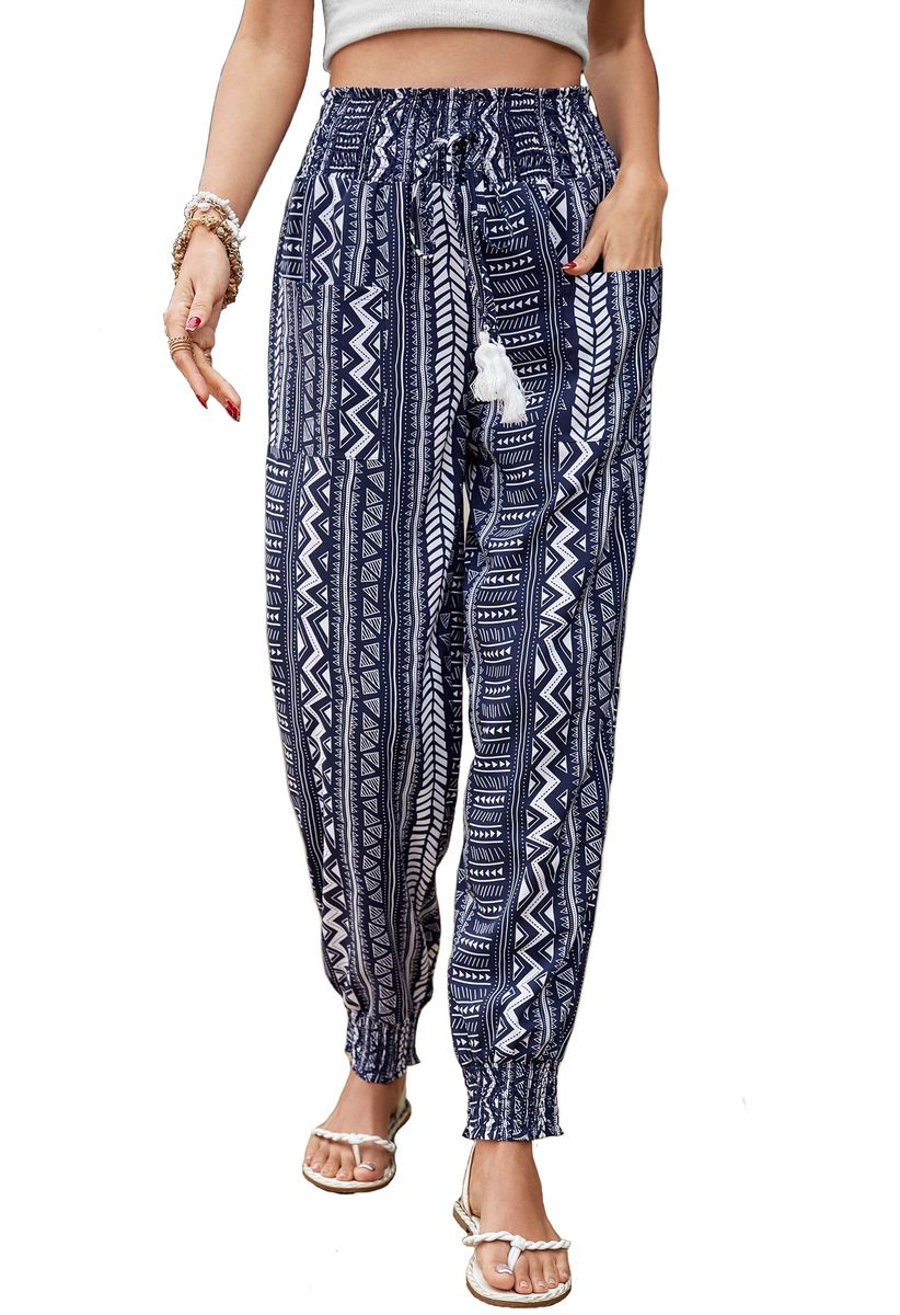Women Boho Pants Comfy Bohemian Flowy Hippie Harem Jogger Pants | Shop ...