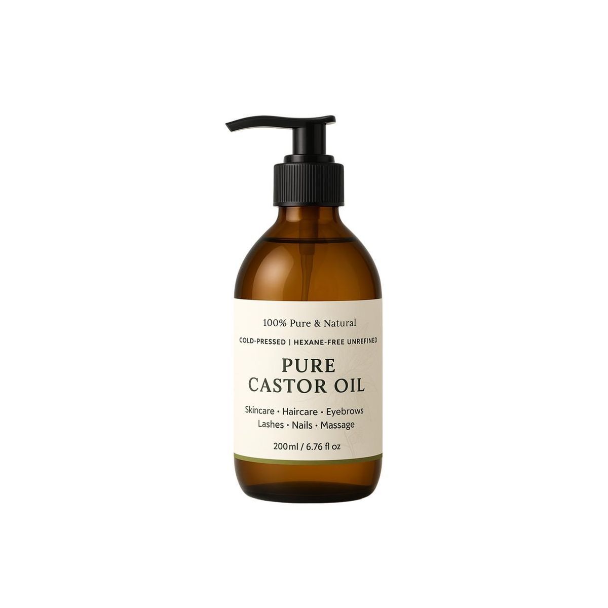 Pure Castor Oil - Hexane-Free - Cold-Pressed -200ml | Shop Today. Get ...