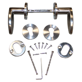 Stainless Steel Grade 304 Lever Handle On Rose - Pear Shape Escutcheons ...