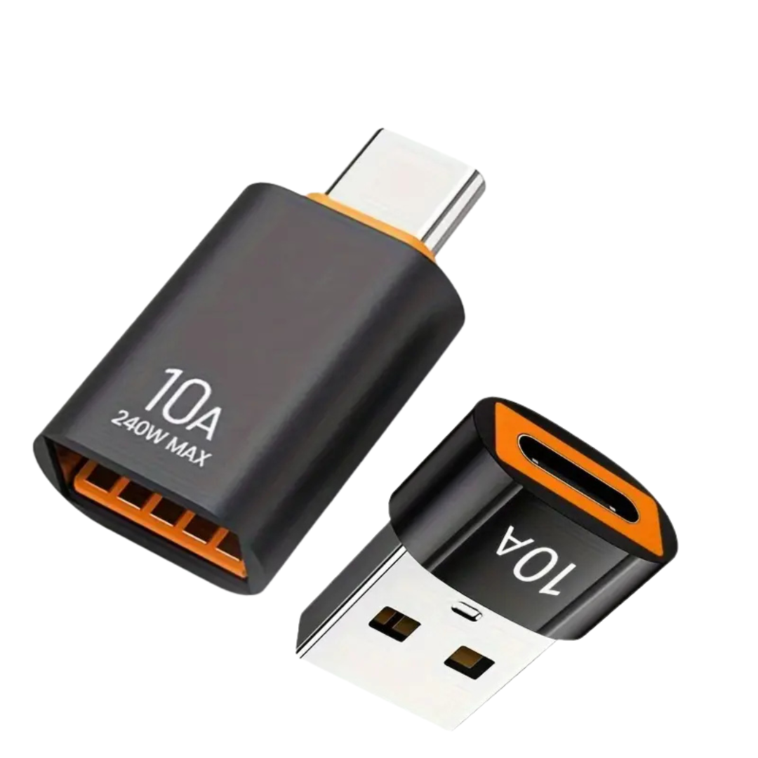 2PC USB 3.0 to Type-C Adapter 10A Fast Charging & Data Transfer ...