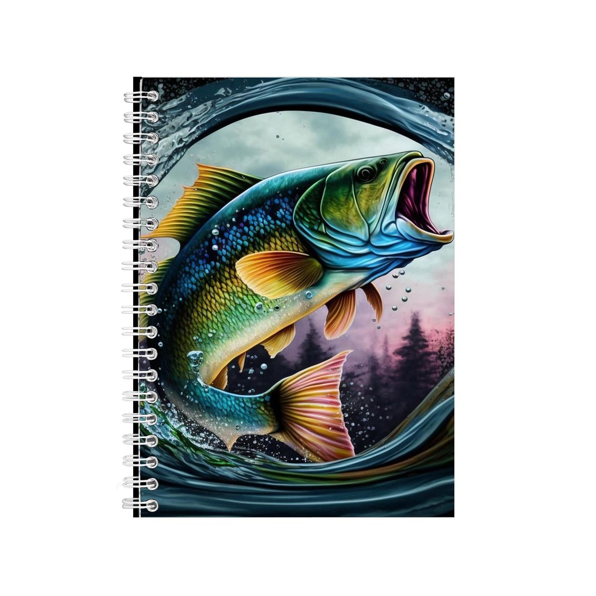 Bass Fishing Stained Glass Notebook Animal Gift Idea Notepad Pad 89 ...
