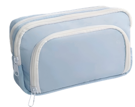Summer fresh Blue Color Pencil Case Double layer front | Shop Today ...