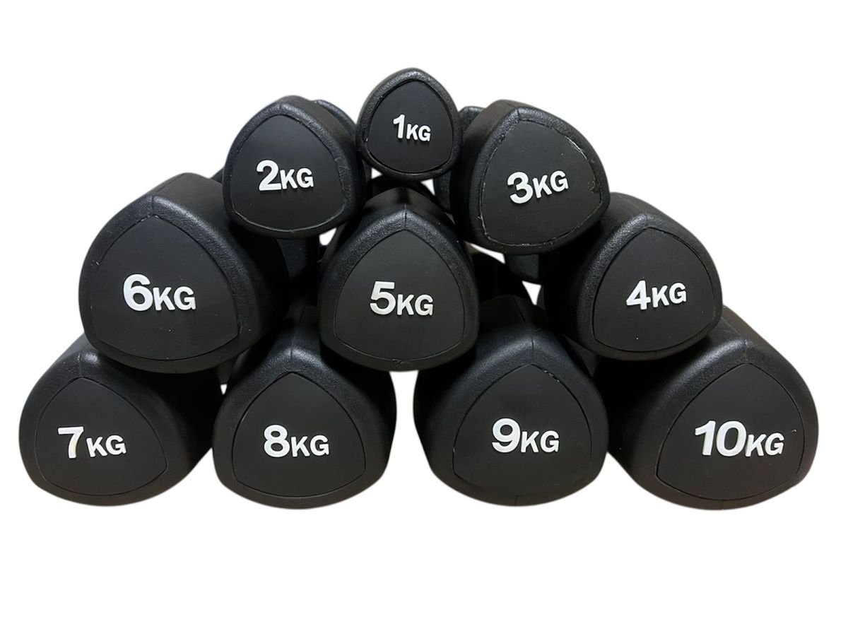 Afri101 Fully Rubber Coated Triangular Dumbbells - Pair | Shop Today ...