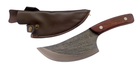 13'' inch Butcher Curved blade hunting Knife with Wood Handle and ...