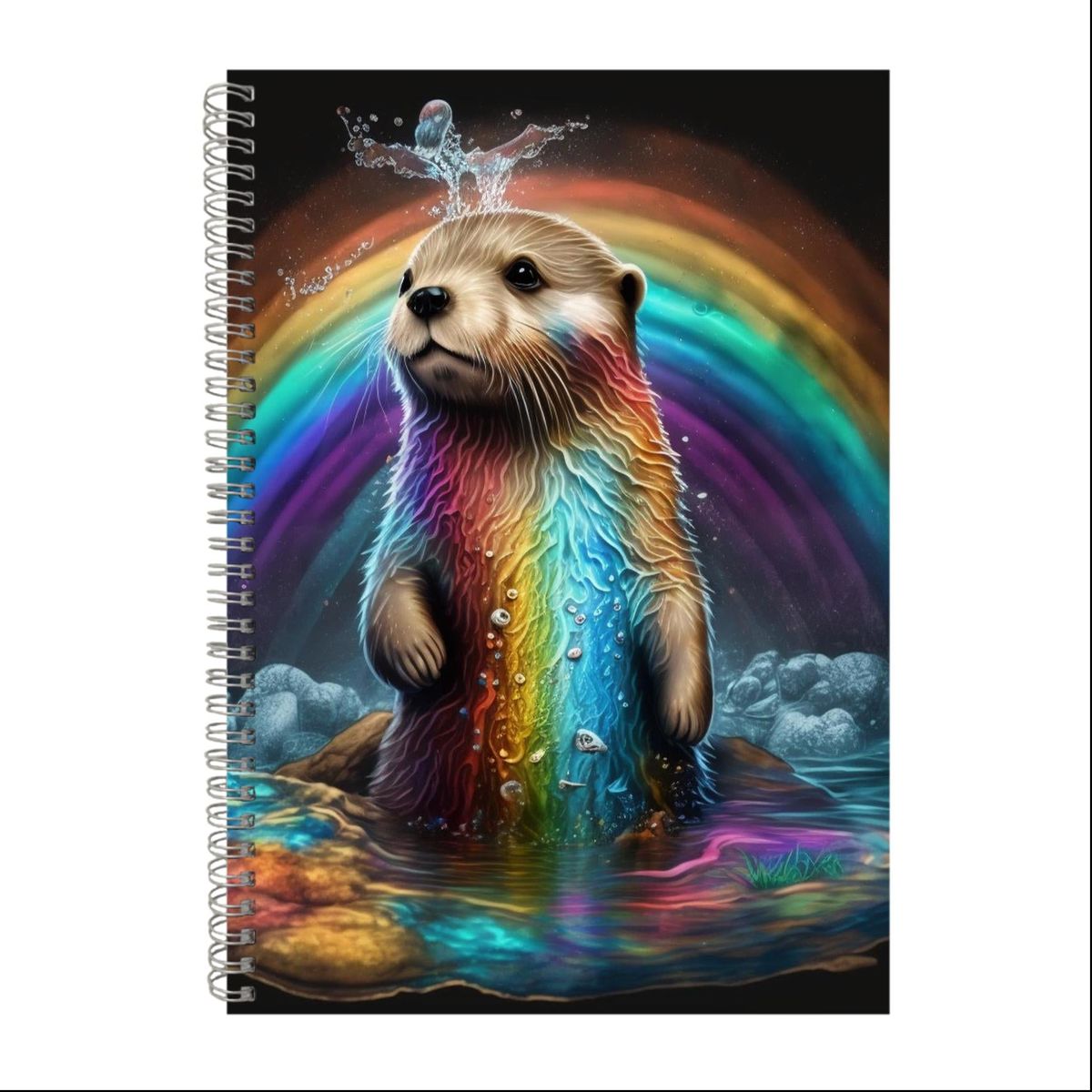 Fantasy Otter Rainbow Body Aura Gift Idea A4 Notepad 210 | Shop Today ...