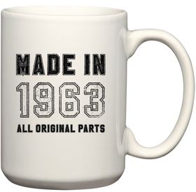 Made In 1963 All Original Parts 60th Birthday For Him Gift Coffee Mug ...