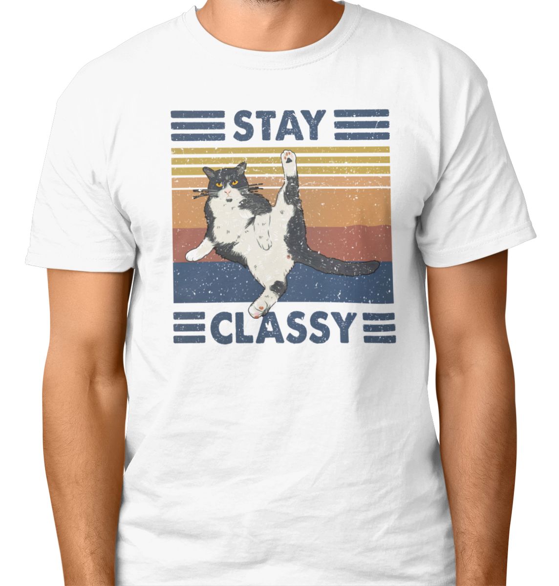 Cat: Stay Classy Short-Sleeved T-Shirt | Shop Today. Get it Tomorrow ...