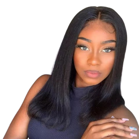 16"14A Brazilian Full Frontal Wig 13x4 Lace Front Glueless Wig Straight ...