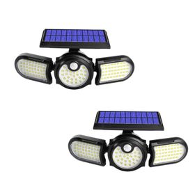 Set Of 2 112 LED Waterproof Outdoor Solar Induction Lamp AT-84 | Shop ...