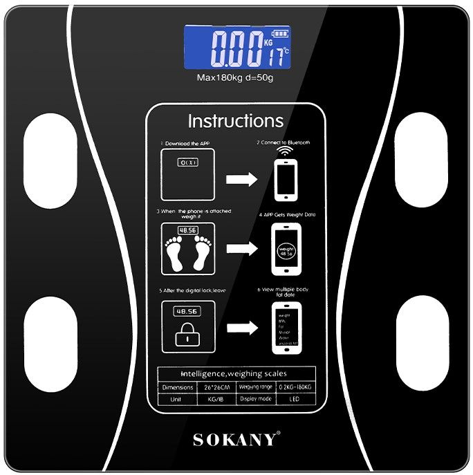 Sokany 180KG Bluetooth Bathroom Scale | Shop Today. Get it Tomorrow ...