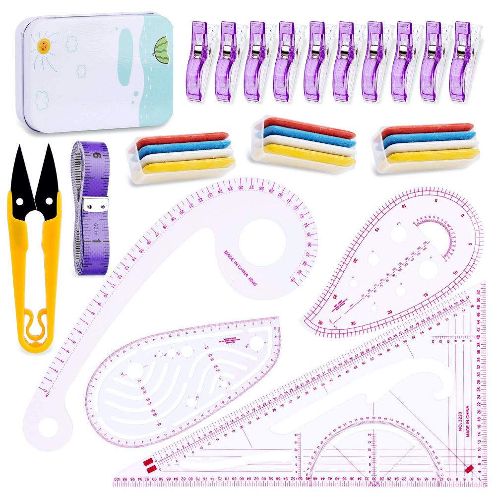 Craft French Curve Tailors Sewing Ruler With Accessories (29 Piece Set ...