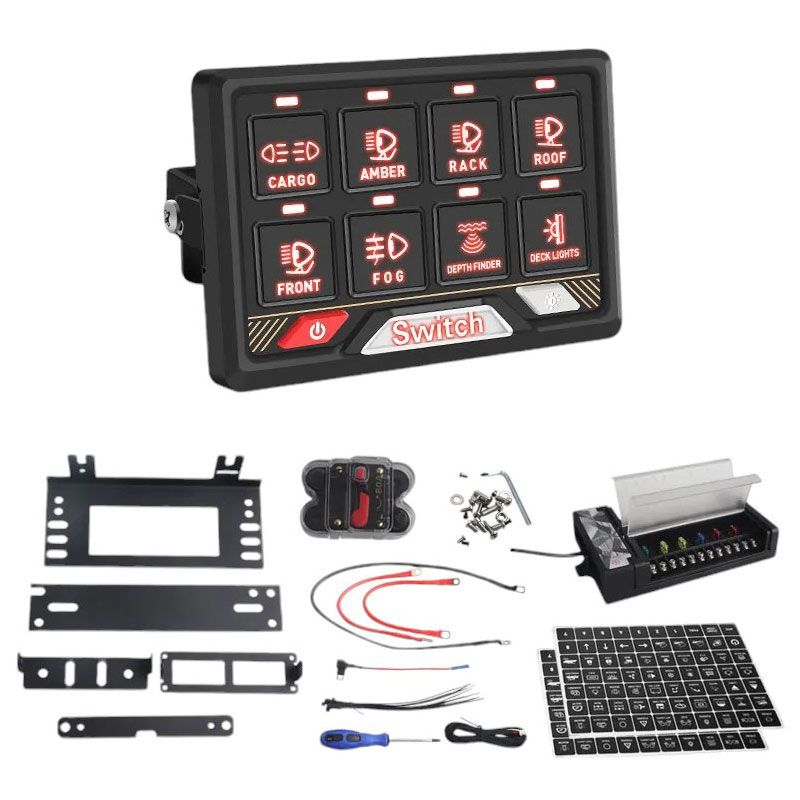 Multi-Function 8 Key Waterproof Switch Panel for ATGV/UTV Off-Road ...