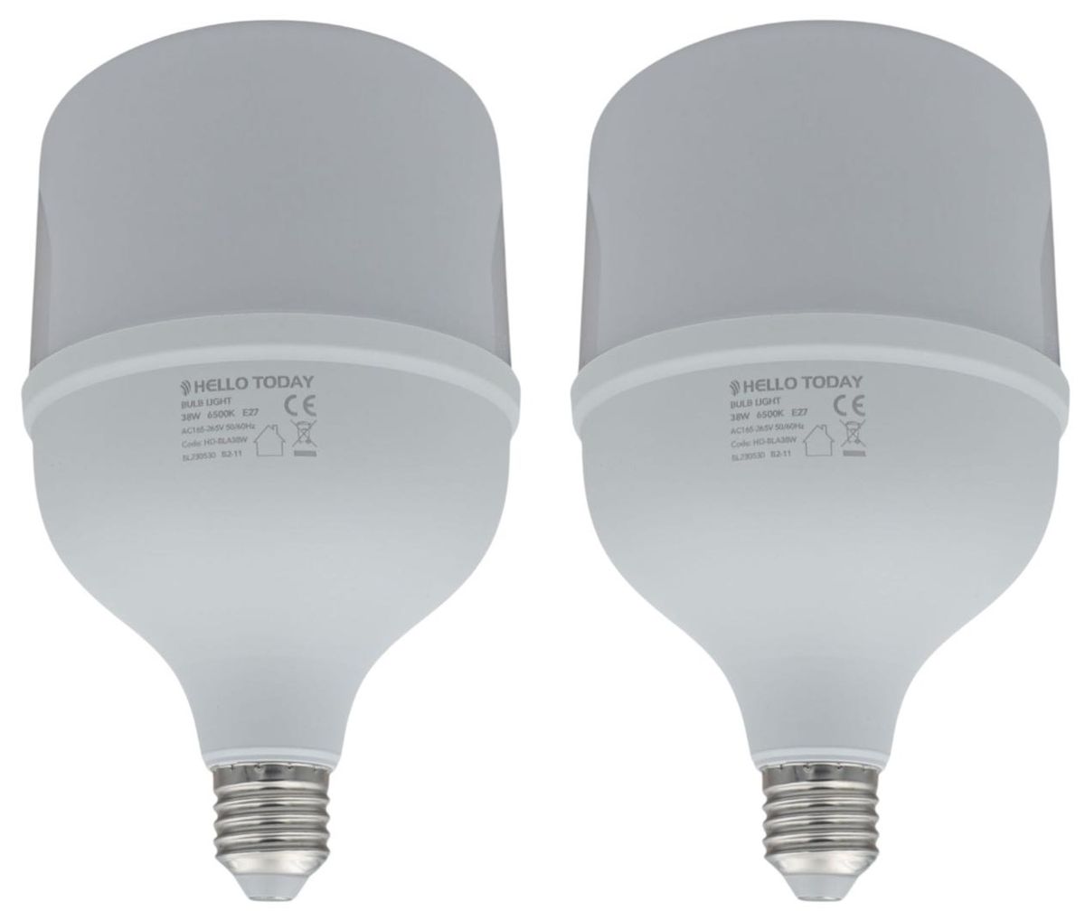 Hello Today E27 LED Light Bulb 38W Cool White - 2 Pack | Shop Today ...