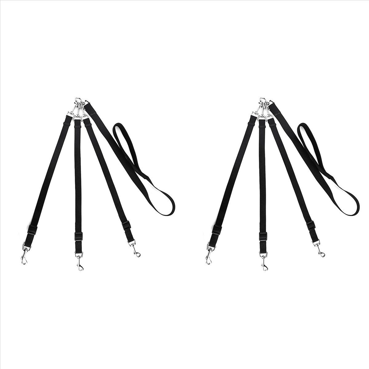3 Way Dog Leash 3 In 1 Multiple Dog Pet Cat Puppy Leashes (Black ...