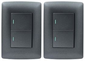 Hello Today Metallic Black 2 Lever 1 Way Light Switch - 2 Pack | Shop ...