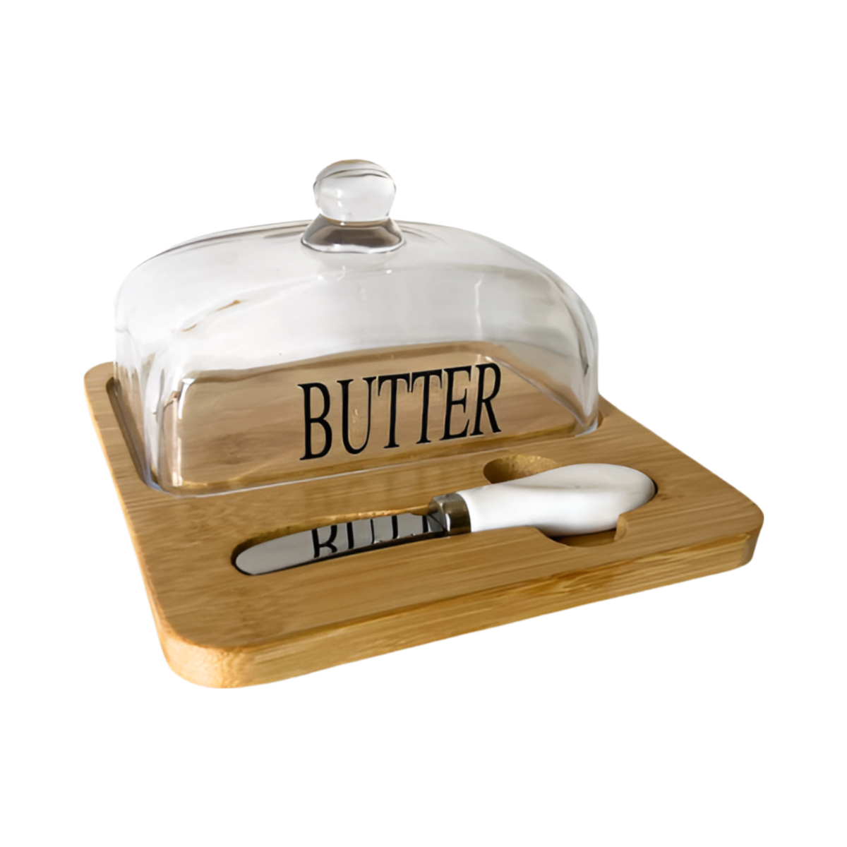 Glass Butter Storage Case With Spread Knife - TK-BC583 | Shop Today ...