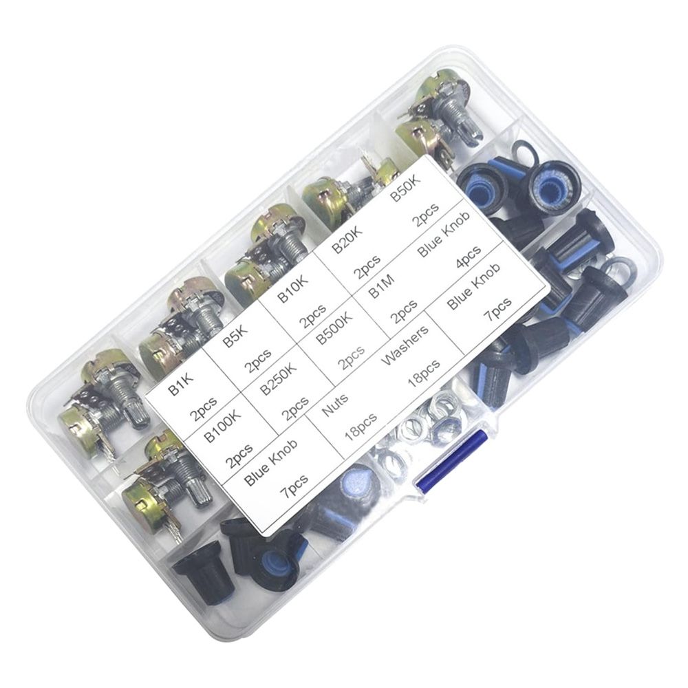 Tool 18Pcs Rotary Linear Taper Potentiometer Resistor Set | Shop Today ...