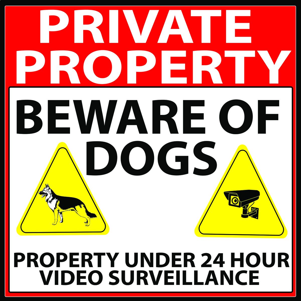 Private Property Beware Of Dogs Sign 29x29cm | Shop Today. Get it ...