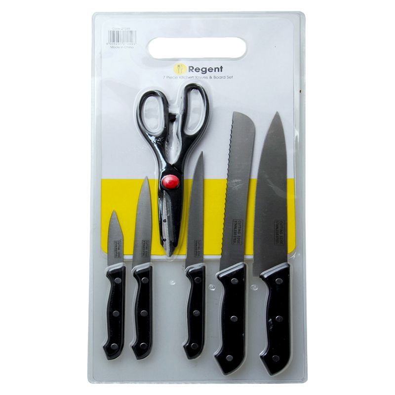 Regent - Kitchen Knives - Scissor & Cutting Board - 7-Piece Set - 285 x ...