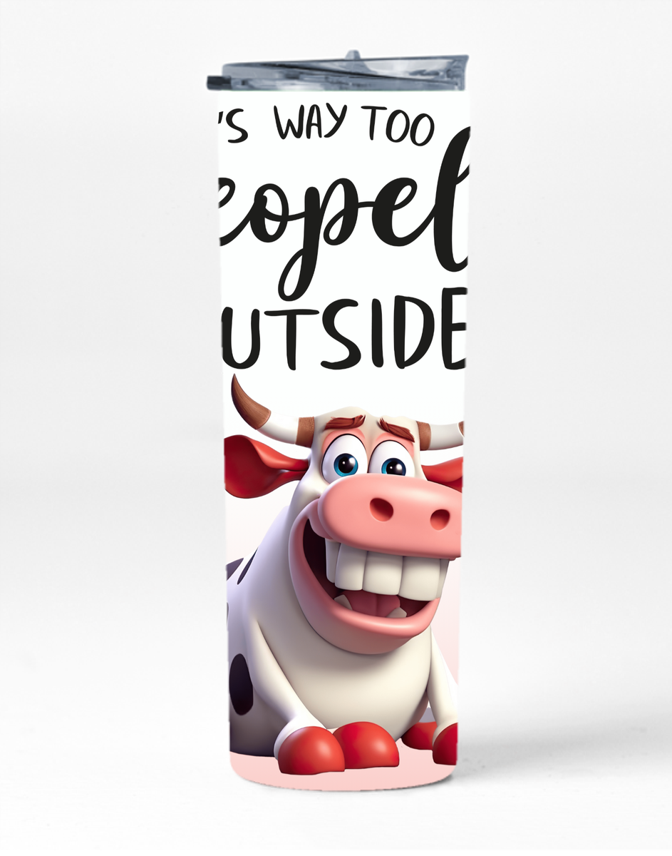 too-peoplely-2-20-oz-skinny-tumbler-straw-cow-trendy-graphic-present