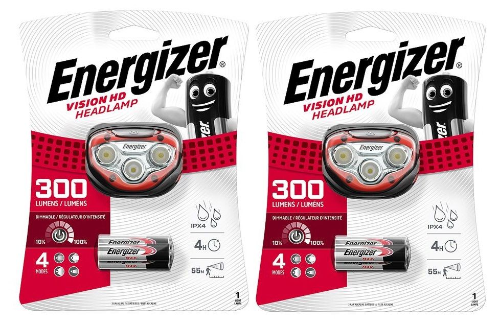Energizer Vision HD Headlight (300 lumens) incl. 3x AAA - 2 Pack | Shop ...