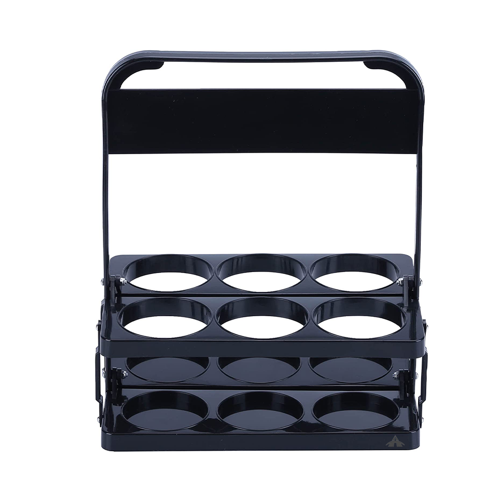 Beer Rack Foldable Beverage Storage Rack Picnic Beer Handle Basket ...